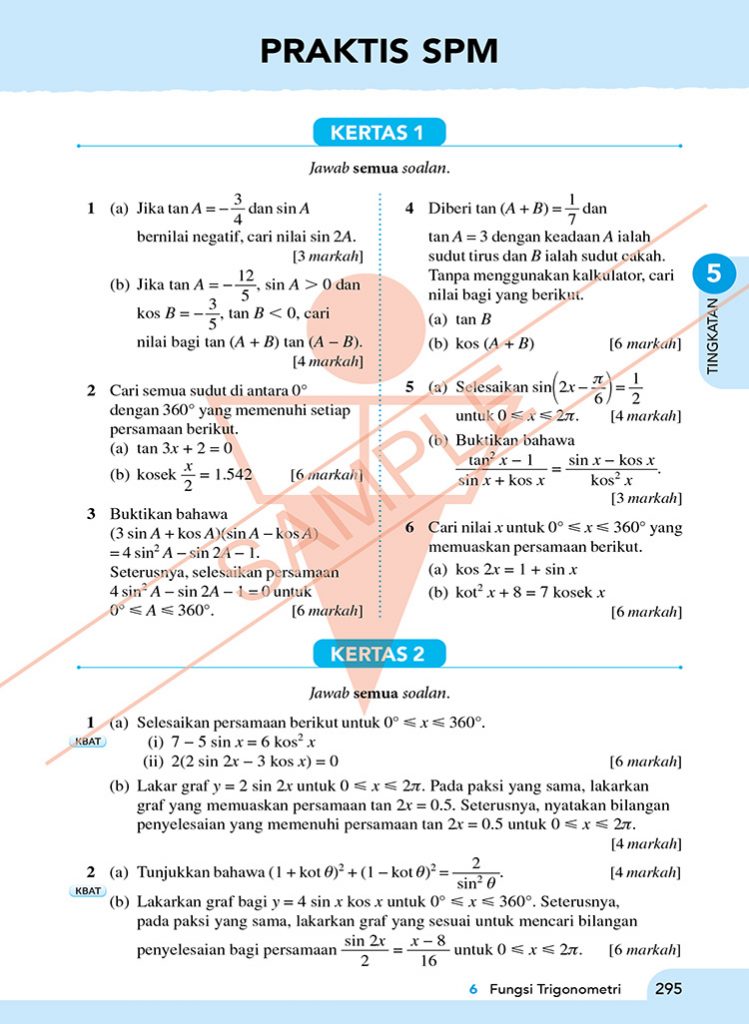 Quick Revision Matematik Tambahan SPM – EPH