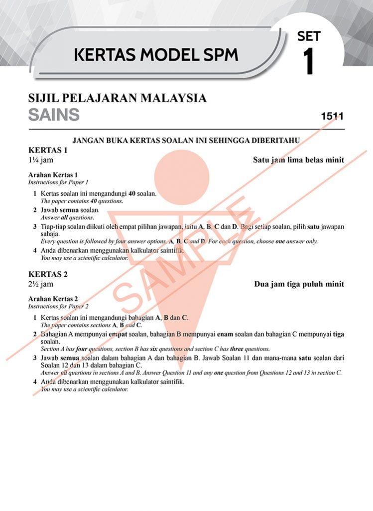 Kertas Model Top Score Sains SPM – EPH