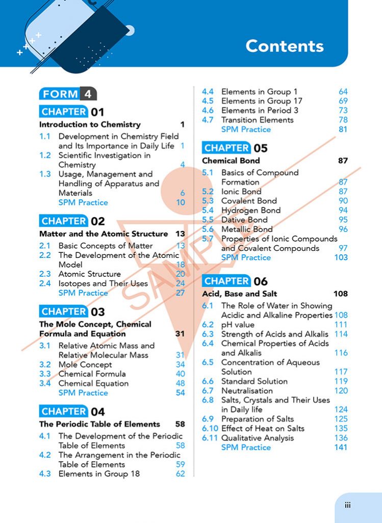 Quick Revision Chemistry SPM – EPH